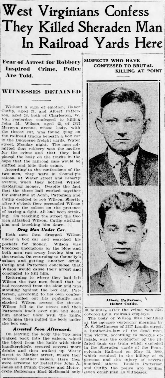 Albert Patterson and Havern Lee Cutlip – State Killings in the Steel ...